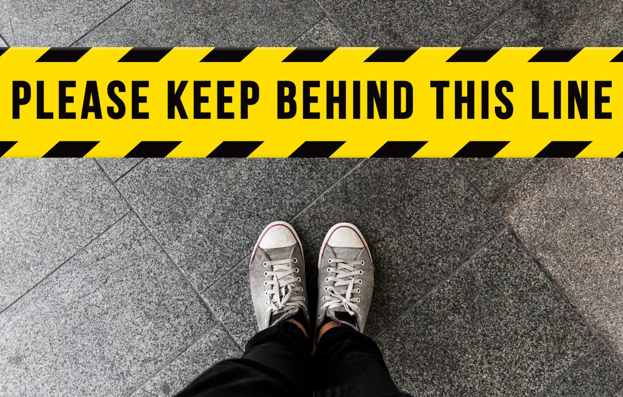 1200mm Keep Behind Line 'Anti Slip' Strip | I Want It Printed